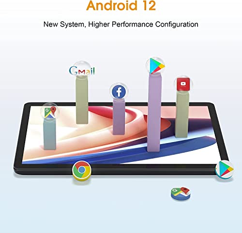 SGIN 10.1 Inch Tablets, Android 12 Tablet, 2GB RAM 64GB ROM, Quad-Core Processor, 5000mah, 2+5MP Camera, WiFi, IPS HD Touch Screen (Black)