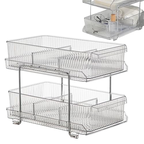 Storage Rolling Cart, 2 Tiers Moving Cart, Rotatable Utility Cart, Multifunctional Rolling Drawer Cart, Removable Rolling Storage Trolley with Wheels, Mobile Storage Organizer, Storage Cart for Book