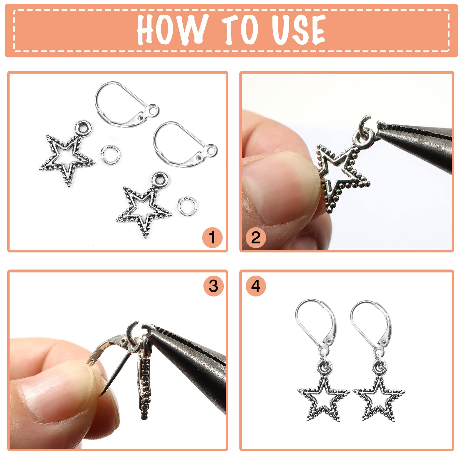 TOAOB 8pcs 925 Sterling Silver Leverback French Earring Hooks Hypoallergenic Dangle Earwire Findings 16x9mm for Jewelry Making