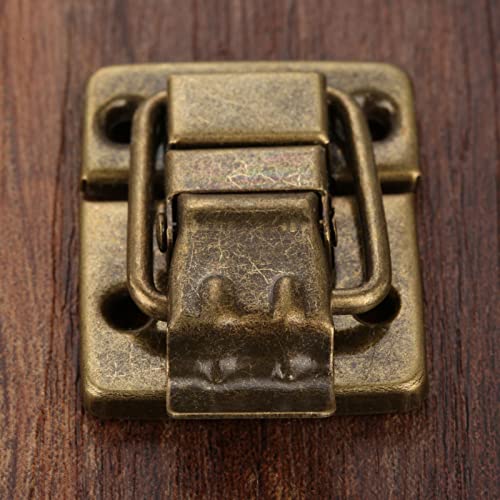 GAFENO Latch Lock Metal Lock Hasp Antique Bronze Latch Clasp Toggle BuckleJewelry Box Case Furniture Hardware Suitcase w/Screws