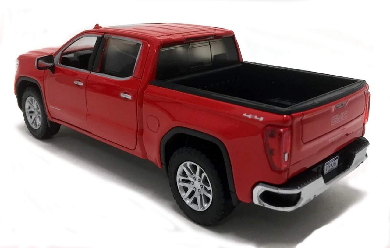 2019 Sierra 1500 SLT Crew Cab Pickup Truck Red 1/24-1/27 Diecast Model Car by Motormax 79361