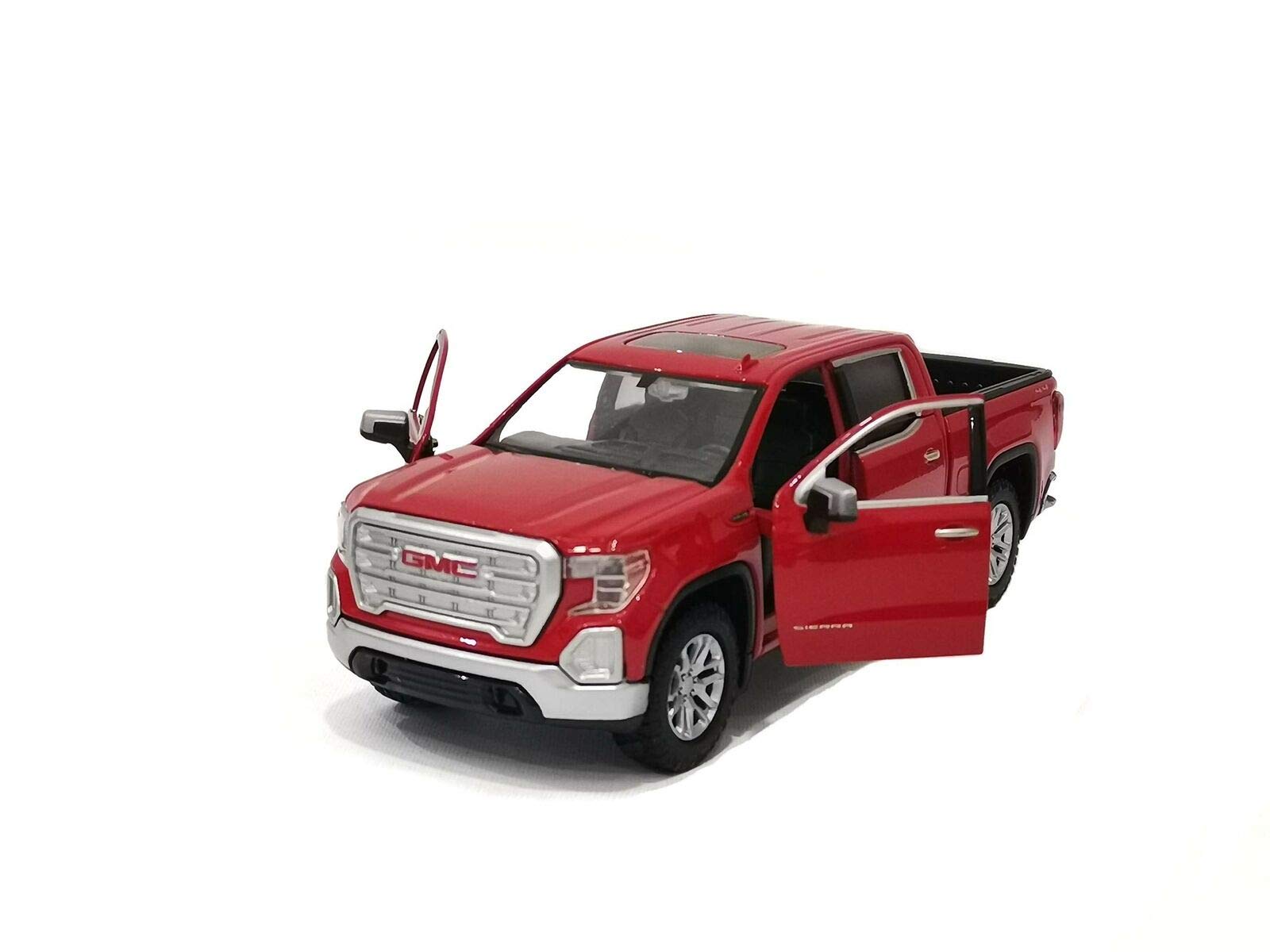 2019 Sierra 1500 SLT Crew Cab Pickup Truck Red 1/24-1/27 Diecast Model Car by Motormax 79361