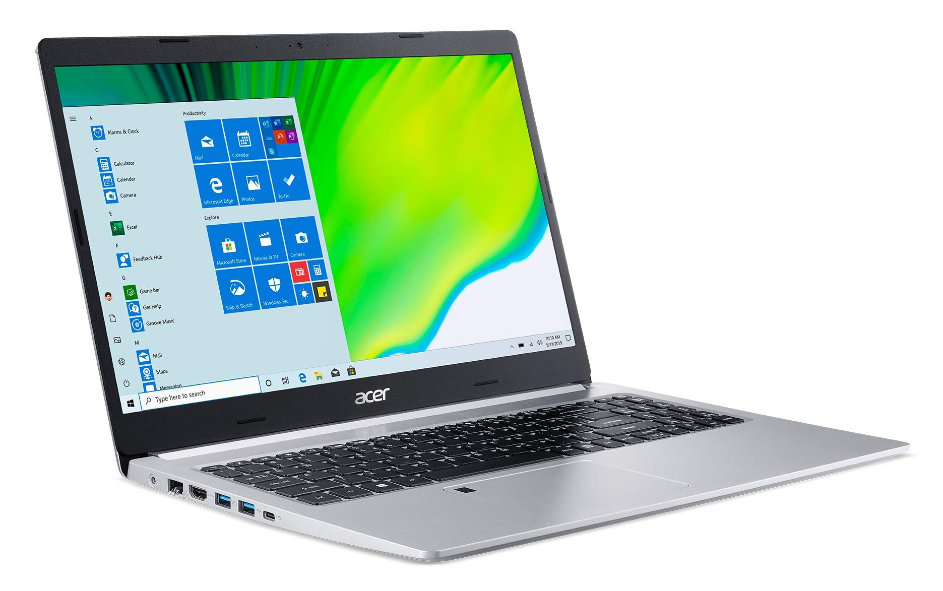 Acer Aspire 5 A515-46-R14K Slim Laptop | 15.6" Full HD IPS | AMD Ryzen 3 3350U Quad-Core Mobile Processor | 4GB DDR4 | 128GB NVMe SSD | WiFi 6 | Backlit KB | Amazon Alexa | Windows 10 Home (S mode)