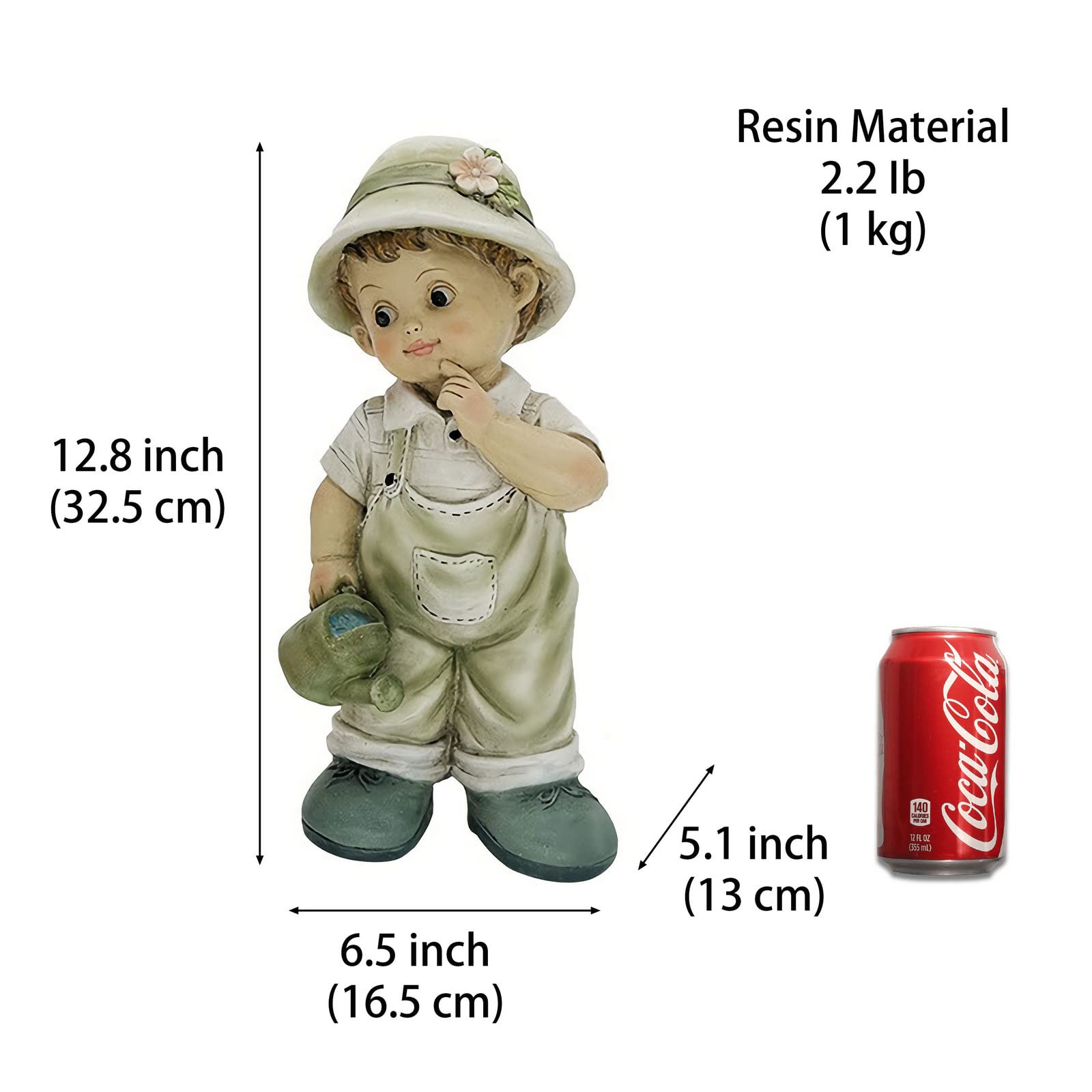 Aloak Watering Boy Statue 12.8 inch, Indoor Outdoor Boy Statue for Home, Garden, Yard, Patio and Wedding Décor