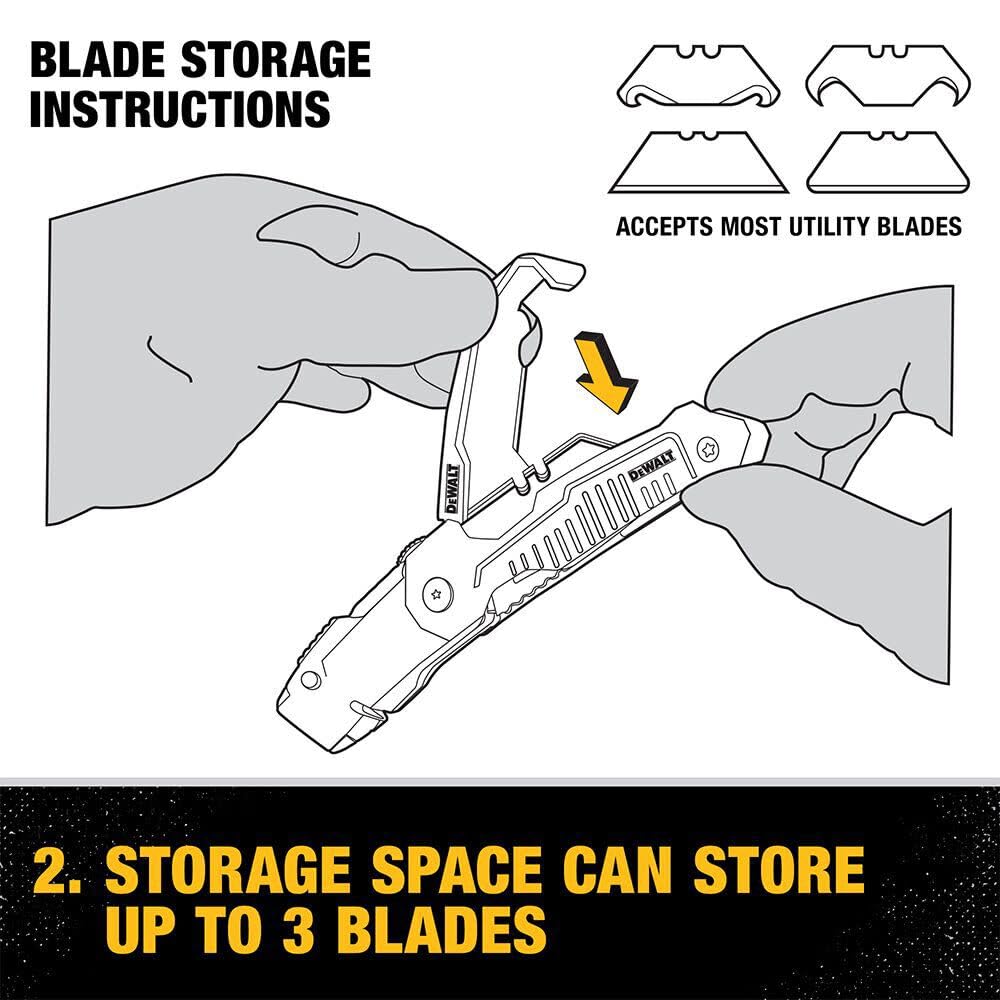 DEWALT DWHT10035L Folding Retractable Utility Knife