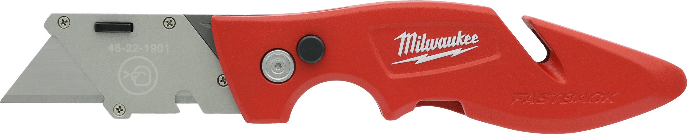 Milwaukee 48-22-1901 Fastback Press and Flip Utility Knife with Belt Clip and Onboard Wire Stripping (Set of 4)