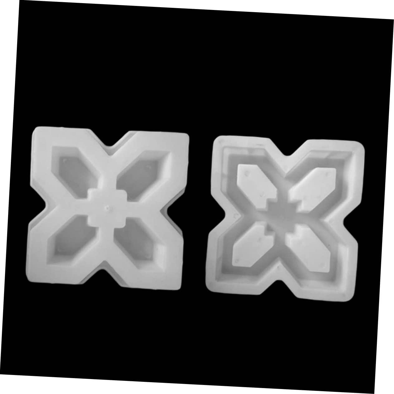 Happyyami Plastic Floor Mold Concrete Paving Mold molds Garden Paving Mold Pavement Mold molding Cement Floor Tile Mold Cement Brick Mold DIY Maker Paving Mould Paving Bricks White Stepping