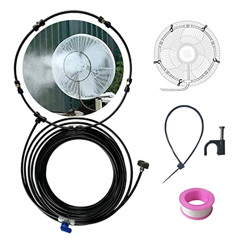Leefasy Outdoor Fan Misting Kit Water Mister Spray for Cooling for Garden Patio Connects to Any Outdoor Fan