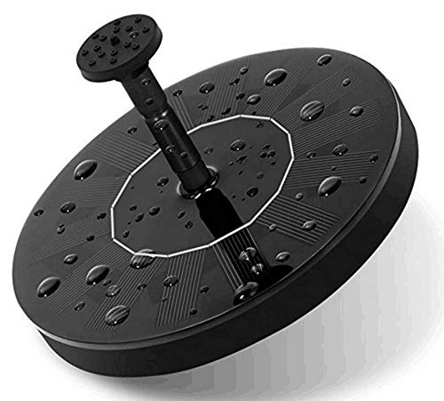 Lheng Solar Powered Fountain Pump, Solar Birdbath Fountain, 7V/1.4W Free Standing Floating Birdbath Water Pumps for Garden, Patio, Pond and PoolIdeal