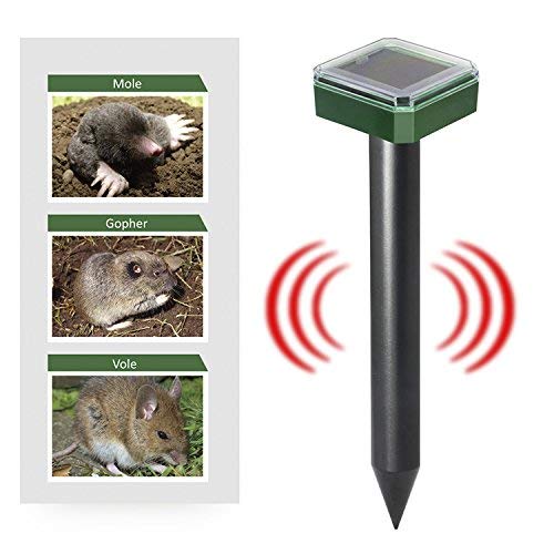 LIGHTSMAX Mole Repellent Mole Repeller Solar Powered Gopher Repellent Ultrasonic Vole Repellant Gopher Repellent Rodent Deterrent No Mole Traps Killer Harm to Your Lawn Yard (8)