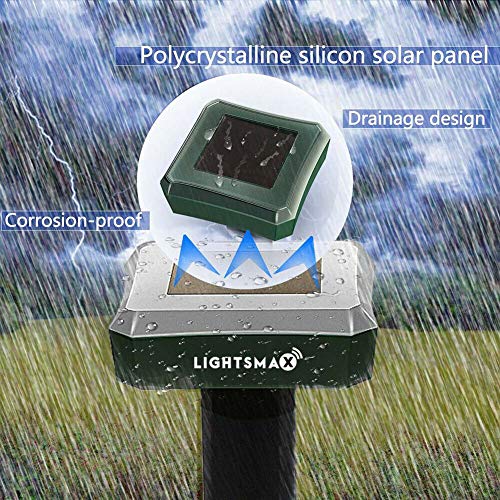 LIGHTSMAX Mole Repellent Mole Repeller Solar Powered Gopher Repellent Ultrasonic Vole Repellant Gopher Repellent Rodent Deterrent No Mole Traps Killer Harm to Your Lawn Yard (8)