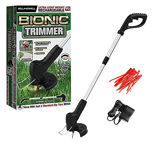PSBYW Cordless Grass Trimmer, Li-Ion Battery with Charger, Multi-Functional, Grass Trimmer, Brushcutter, Strimmer, Garden Set (Color : Black)