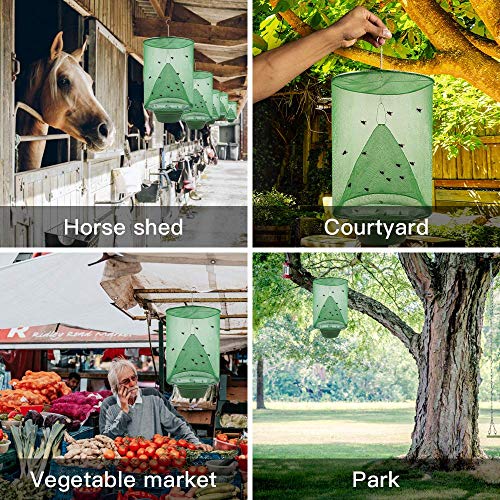 Sutify Fly Trap Garden Ranch Orchard Trap,Ranch Fly Trap Flay Catcher, The Most Effective Trap Ever Made with Pots Flay Catcher 2019 New Fly Red Drosophila (4Pack)