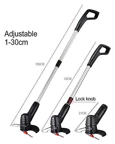 PSBYW Cordless Grass Trimmer, Li-Ion Battery with Charger, Multi-Functional, Grass Trimmer, Brushcutter, Strimmer, Garden Set (Color : Black)