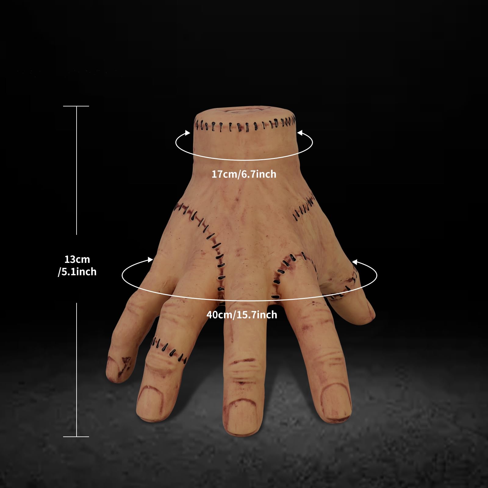 CoserWorld Halloween Fake Hand, Merchandise Latex Fake Hand for Costume Prop, Halloween Decorations (1 Hand)