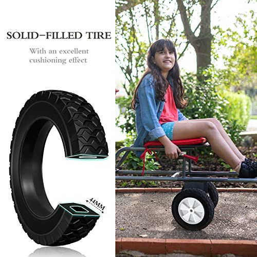 [2 Pack] 8 Inch Wheels Replacement 8mm, Lawn Mower Wheels Replacement, Grill Wheels Replacement, Wheels Replacement Parts
