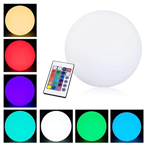 TDA Trading Solar Powered Floating Ball Pool Lights, 2-Piece 13 Inch Inflatable Waterproof Color Changing LED Glow Globe Night Lamp with Remote for Pool, Pond, Event, Party, Yard, Garden Decorations