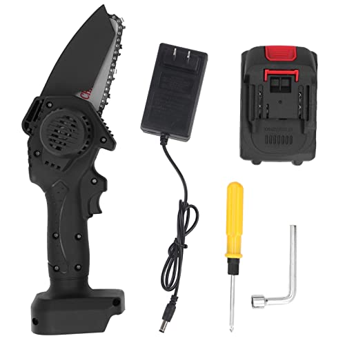Handheld Cordless Chainsaw Mini Rechargeable Garden Lightweight Chainsaw (US Plug)