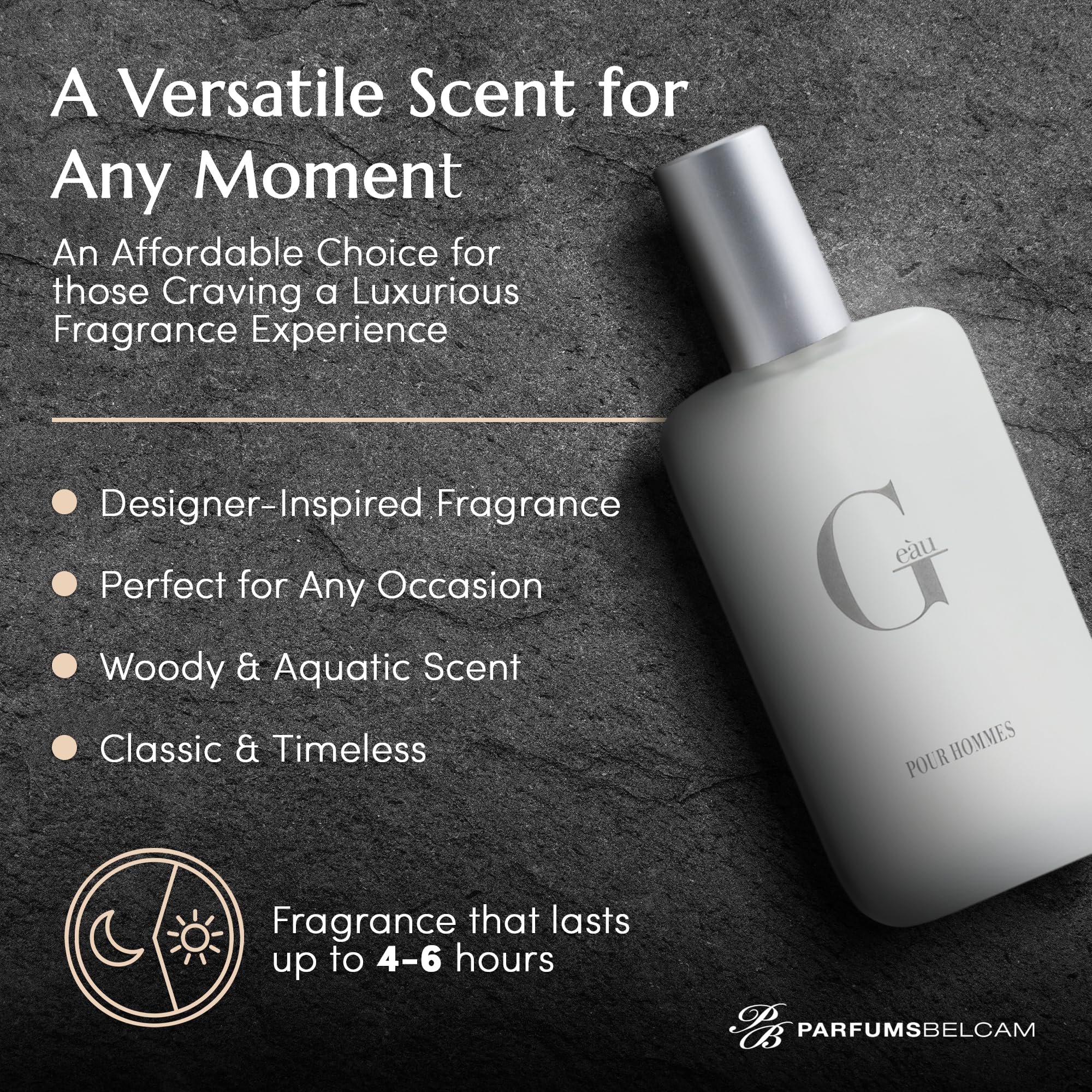 PB ParfumsBelcam G Eau, Our Version of Acqua Di Gio, Eau de Toilette Spray, 3.4 Fl Oz (F97090A)