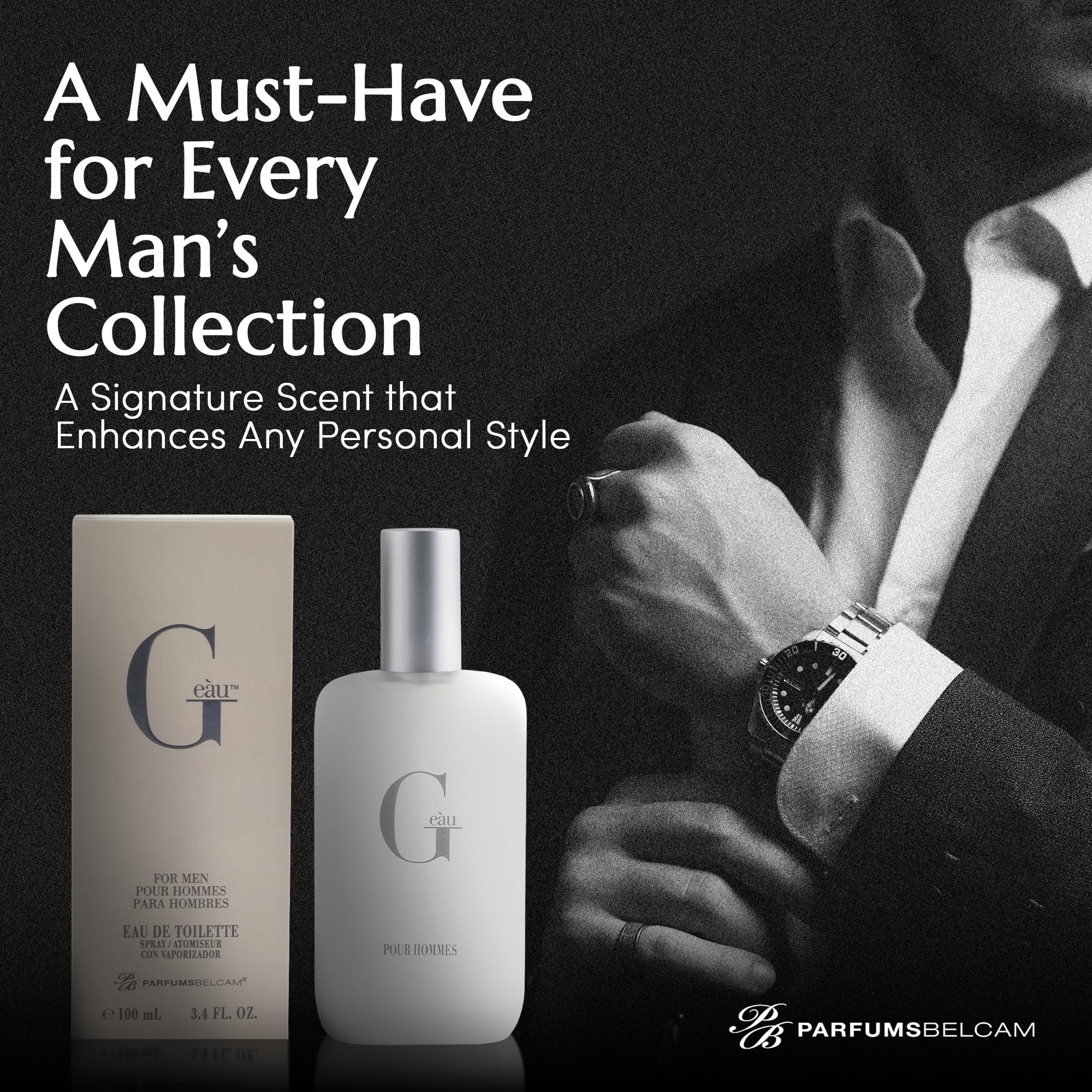 PB ParfumsBelcam G Eau, Our Version of Acqua Di Gio, Eau de Toilette Spray, 3.4 Fl Oz (F97090A)