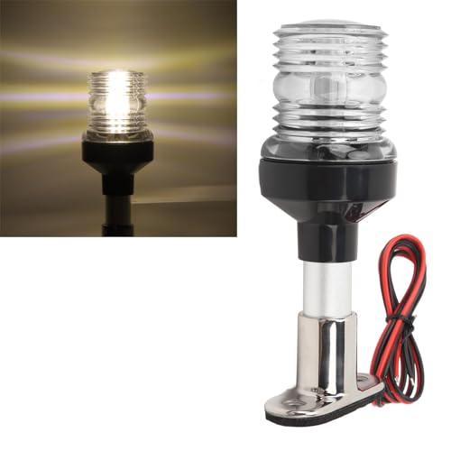 Boat Anchor Light, 6in All Round Stern Light Bright for Fishing Boat (Warm White)