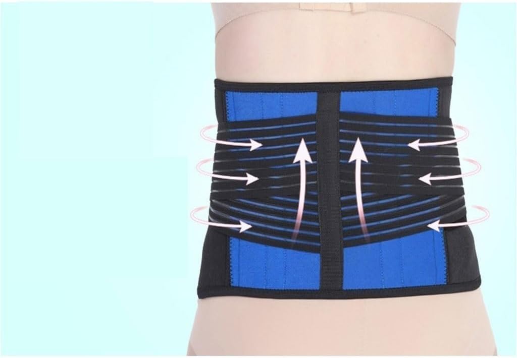 PROHEL Back Brace to Relieve Lower Back Pain with Lumbar Pad Support for Men/Women. Mild, thin, orthopedic, rigid, adjustable herniated disc (Size : L.)