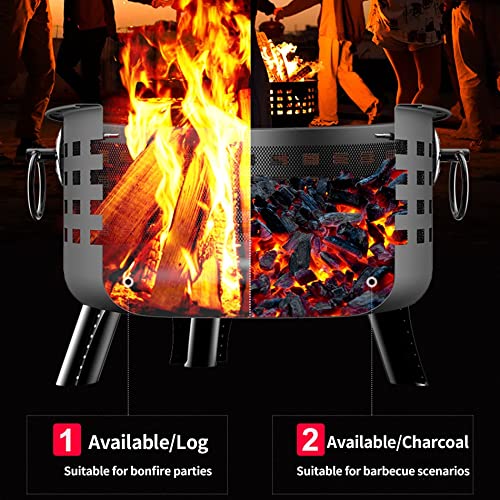 ZLXDP Multi-Function Bonfire Basin Winter Heating Outdoor Courtyard Charcoal Fire Pit Garden Household Barbecue Rack