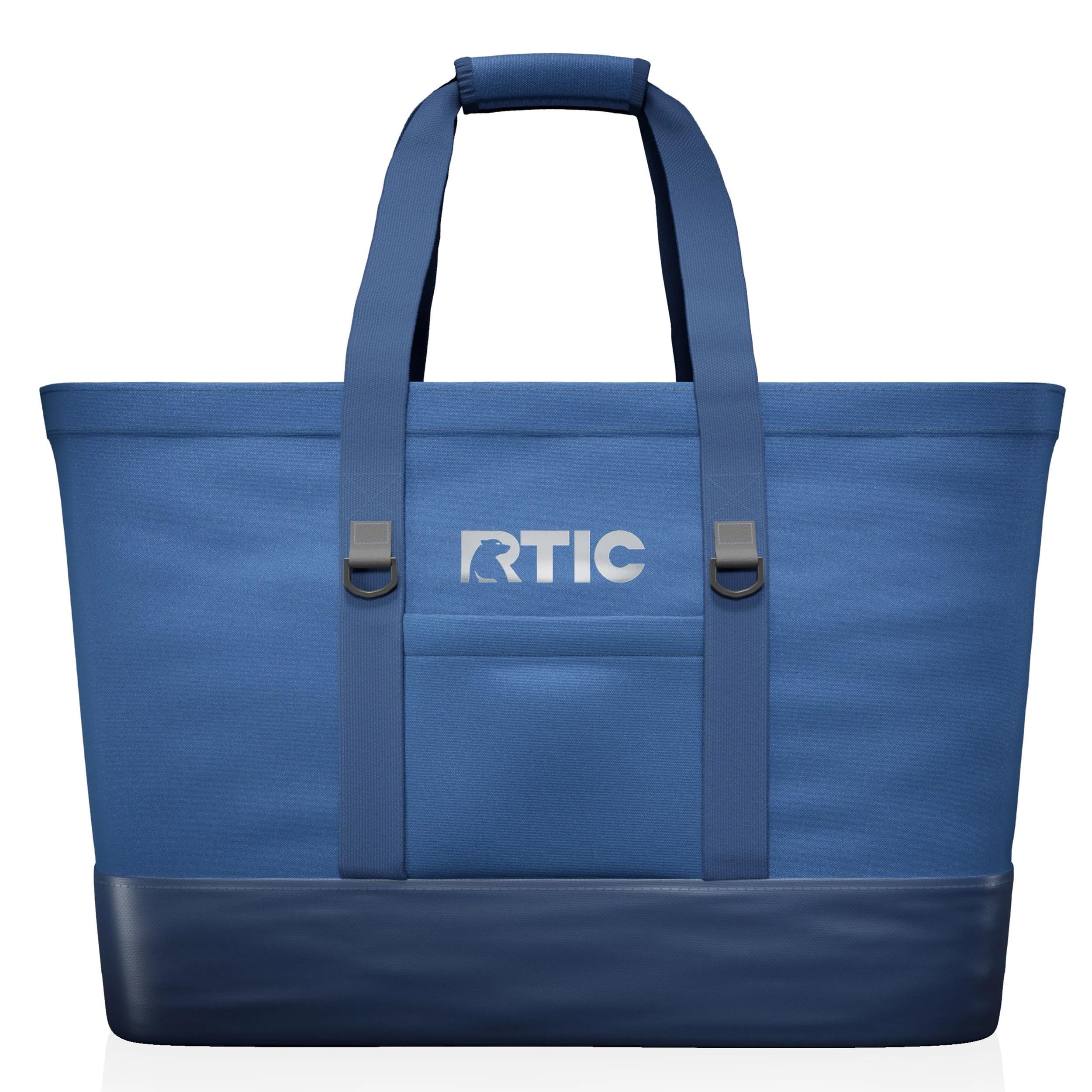 RTIC Everyday Insulated Tote Bag, Large Reusable Thermal Cooler with Zippered Top for Beach, Grocery, Shopping, Camping, Picnic, Travel, 35 L Capacity, Navy