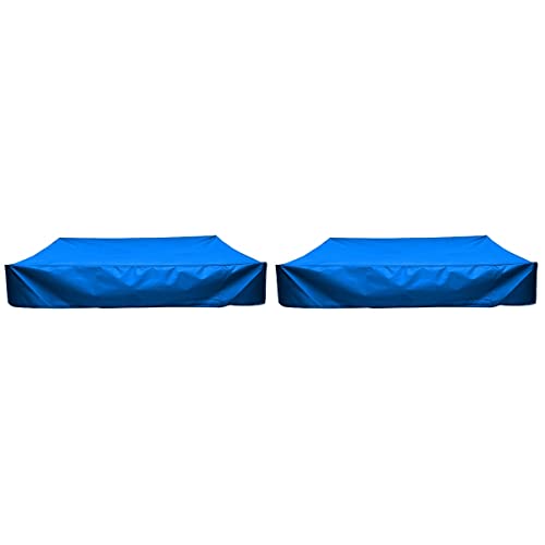 Yardwe Kids Toys Outdoor Toys 2pcs Square Sandboxes Sandpit Sandbox Cover Sandpit Cover Square Sandpit Cover Cover Garden Courtyard Kids Toys Outdoor Toys