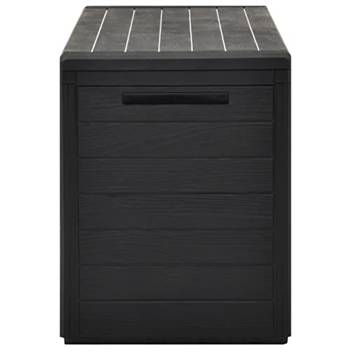 FIRBNUS Patio Storage Box Anthracite 45.7"x17.3"x21.7" PP Storage Chest Durable Materials Toolbox Both Indoor and Outdoor Use Garden Pool Box Storing Away Cushions Pillows Blankets Toys