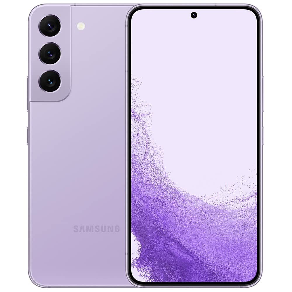 SAMSUNG Galaxy S22 5G (128GB, 8GB) 6.2" AMOLED 2X, 50MP 4K Camera, Global 5G Volte (Fully Unlocked for AT&T, Verizon, T-Mobile, Global) S901U1 (w/Fast Wireless Charger, Bora Purple)