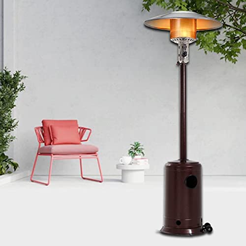 ROMONICA 41,000BTU Outdoor Patio Heater Tall Standing Hammered Finish Garden Outdoor Heater Propane Standing, Bronze - 5 set