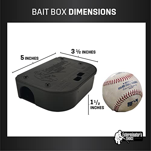 Exterminator’s Choice - Mice Bait Station - Includes Two Small Bait Station and One Key - Heavy Duty Bait Box for Mice and Other Pests - Durable and Discreet