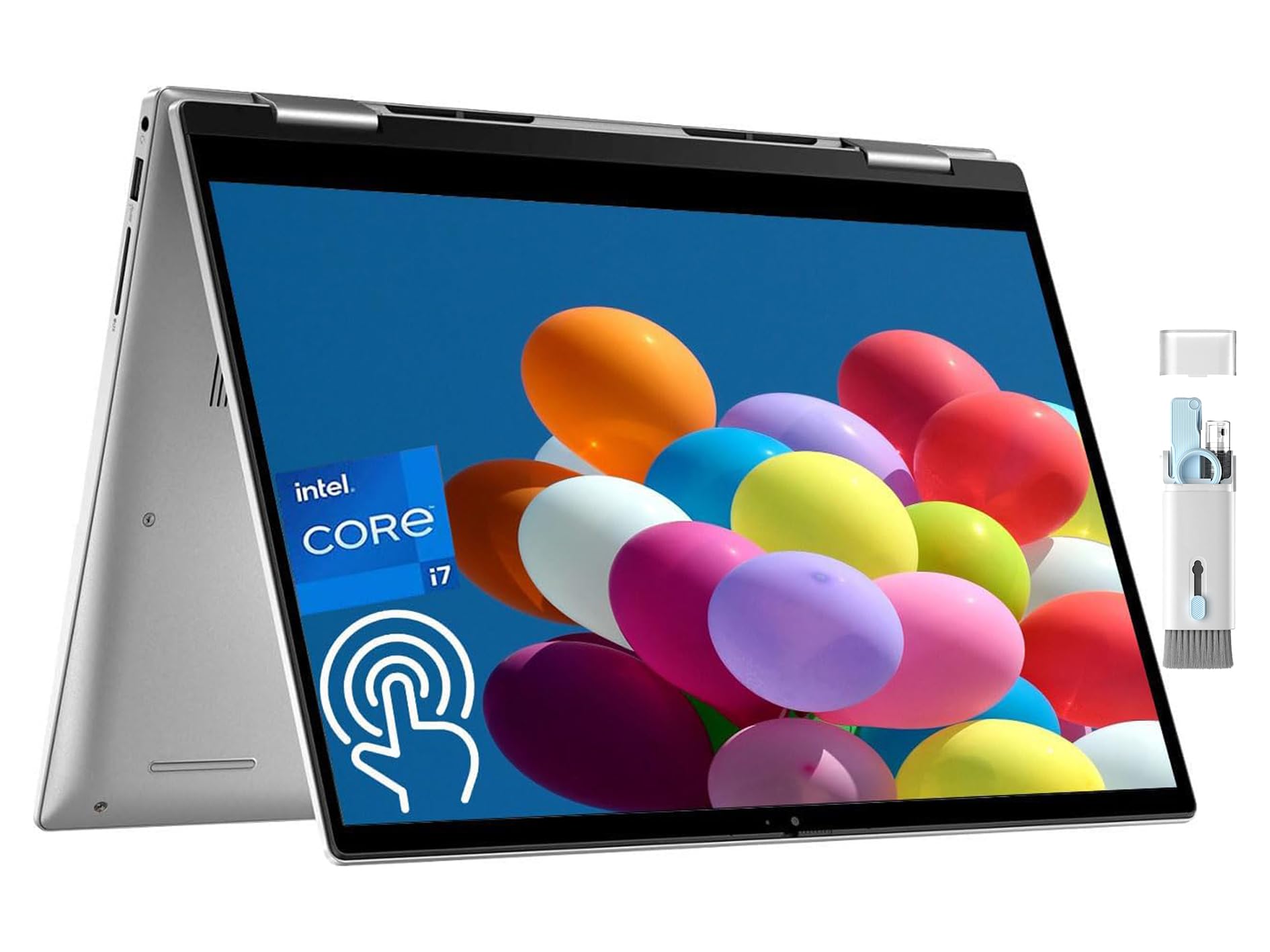 Dell Inspiron 2-in-1 Laptop 2023, 14" WUXGA Touchscreen, Intel Core i7-1355U (10-core), 16GB DDR5 RAM, 1TB SSD, Intel Iris Xe Graphics, Fingerprint Reader, Backlit Keyboard, Windows 11 Home