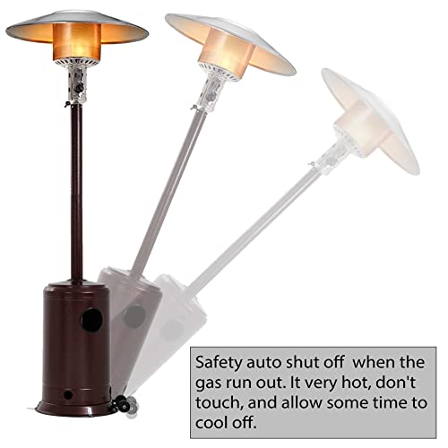 ROMONICA 41,000BTU Outdoor Patio Heater Tall Standing Hammered Finish Garden Outdoor Heater Propane Standing, Bronze - 5 set