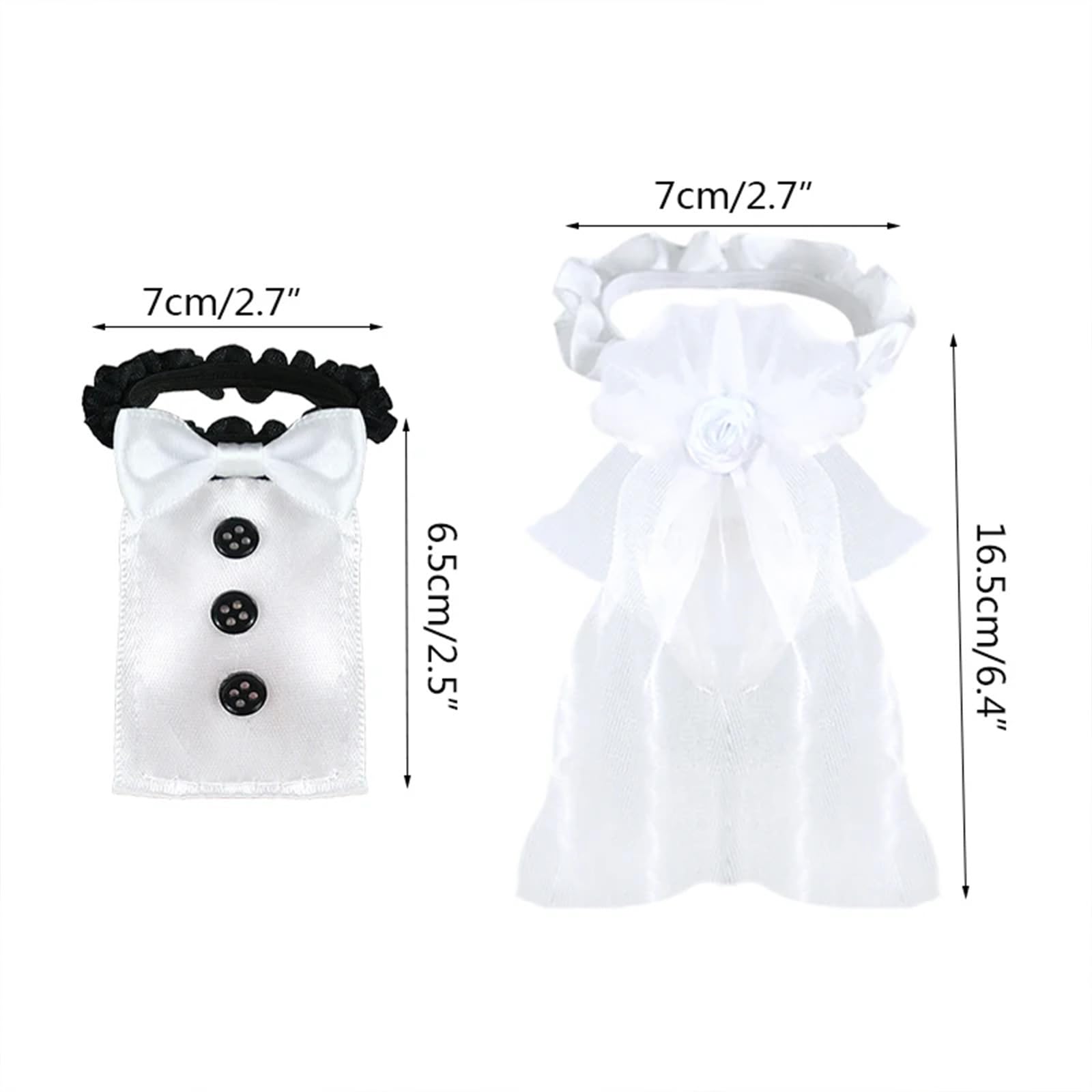 auwiyd 2 PCS Valentine's Day Bride Groom Wine Cups Champagne Glasses Ornaments Marriage Bride Groom Cup Decoration for Valentine's Day Party Wedding Table Décor