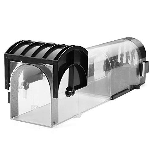 Humane Smart No Kill Mouse Trap, Cruelty Free Live Catch and Release, Easy to Set for Small Rodents Such as Mouse Mice Vole Mole Chipmunk, Reusable for Kitchen Garden Storage Garage (Clear White)