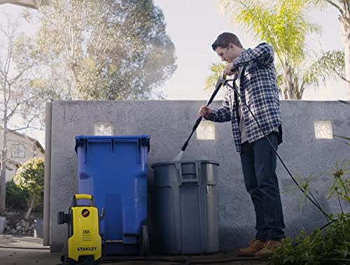 Stanley SHP1600 SHP Electric Pressure Washer 1600 Max PSI, 1.3 GPM, Comes with Vari Nozzle, Wand, Spray Gun, 20' Hose and Foam Cannon