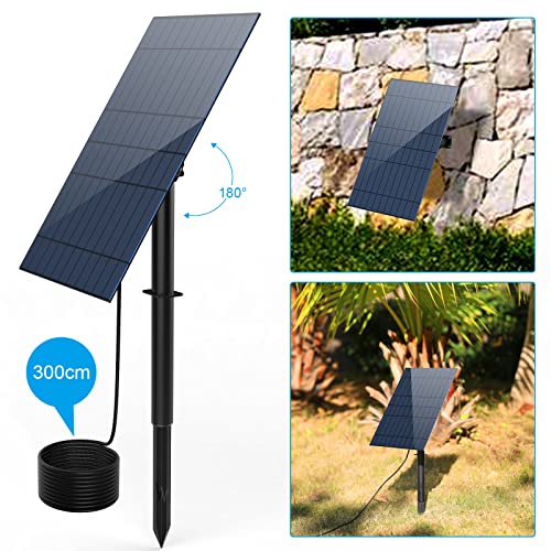 10W Solar Fountain Pump with Multiple Nozzles, DIY Water Feature Kit for Outdoor with Pipe, Solar Powered Water Fountain Pump for Bird Bath, Garden, Ponds, Fish Tank