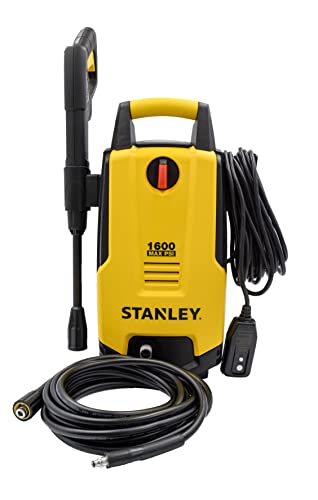 Stanley SHP1600 SHP Electric Pressure Washer 1600 Max PSI, 1.3 GPM, Comes with Vari Nozzle, Wand, Spray Gun, 20' Hose and Foam Cannon