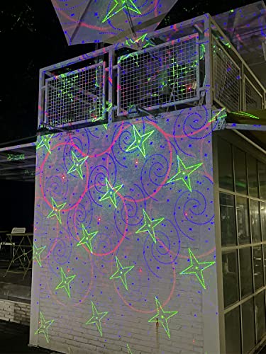 Poeland Garden Lights Moving Laser Christmas Lights 20 Patterns Decorative Lighting Laser Projector for Home and Garden