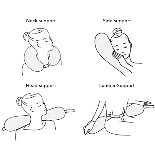BVCED Neck Pillow, Portable Comfortable U Shaped Neck Cushion, Travel Pillow for Airplanes, Car, Camping, Office, School, Head Neck Pillow Soft Sleep Desk Nap Pillow with Breathable Cover