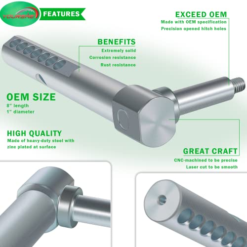 Yoursme AM131288 AM131289 Front and Rear Mower Deck Gage Wheel Arm for John Deere Mower Decks 48C 54C and 62C Diameter 1”