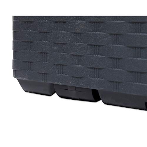 Toomax Z175E097 Portofino Weather Resistant Heavy Duty 90 Gallon Novel Resin Outdoor Storage Deck Box w/Lockable Lid & 450 Pound Weight Capacity, Gray