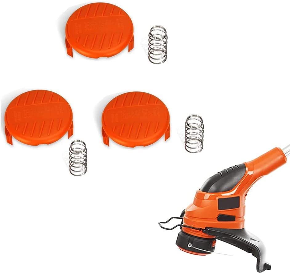 wonuu 3 Pack Trimmer Replacement 385022-03 Cover Weed Eater Spool Bump Cover&Spring for Black and Decker Black Decker RC-100-P, Weed Wacker Parts