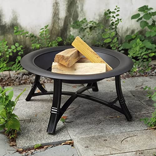ZLXDP Camping Fire Pit Bonfire Stove Bonfire Activity Wood Basket Black Garden Decoration Wood Stove Heating Furnace with Baking Net