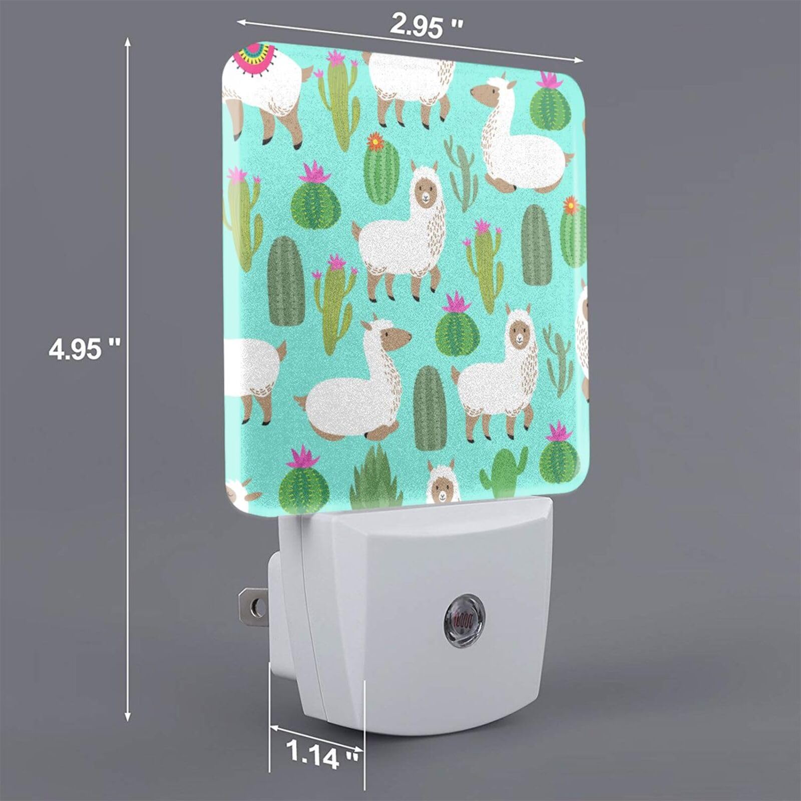 Cute Llama Baby Night Light Dusk to Dawn Smart Sensor,White Led Nightlight for Bedroom,Bathroom,Kitchen,Hallway,Stairs,Energy Efficient,Decor Desk Lamp