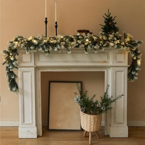 6FT PARTY JOY Seasonal Artificial Christmas Garland Pine Needle Greenery Garland Holiday Outdoor Winter Decor