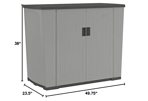 Suncast Backyard Oasis Outdoor Storage Unit, 130 Gallons, Peppercorn
