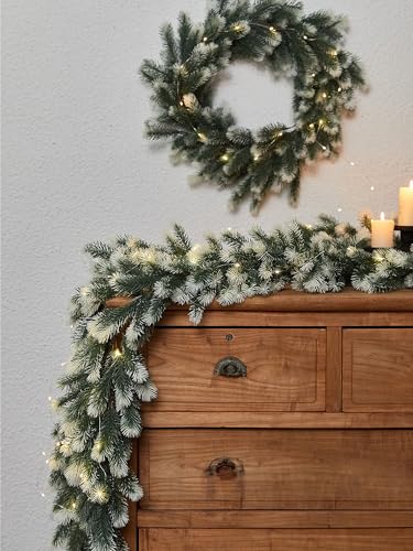 6FT PARTY JOY Seasonal Artificial Christmas Garland Pine Needle Greenery Garland Holiday Outdoor Winter Decor